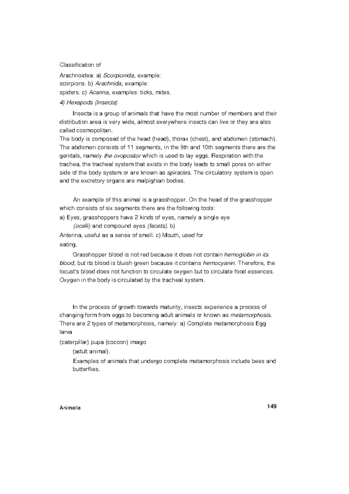 Marine Biology Notes 7 - Classification of Arachnoidea: a) Scorpionida ...
