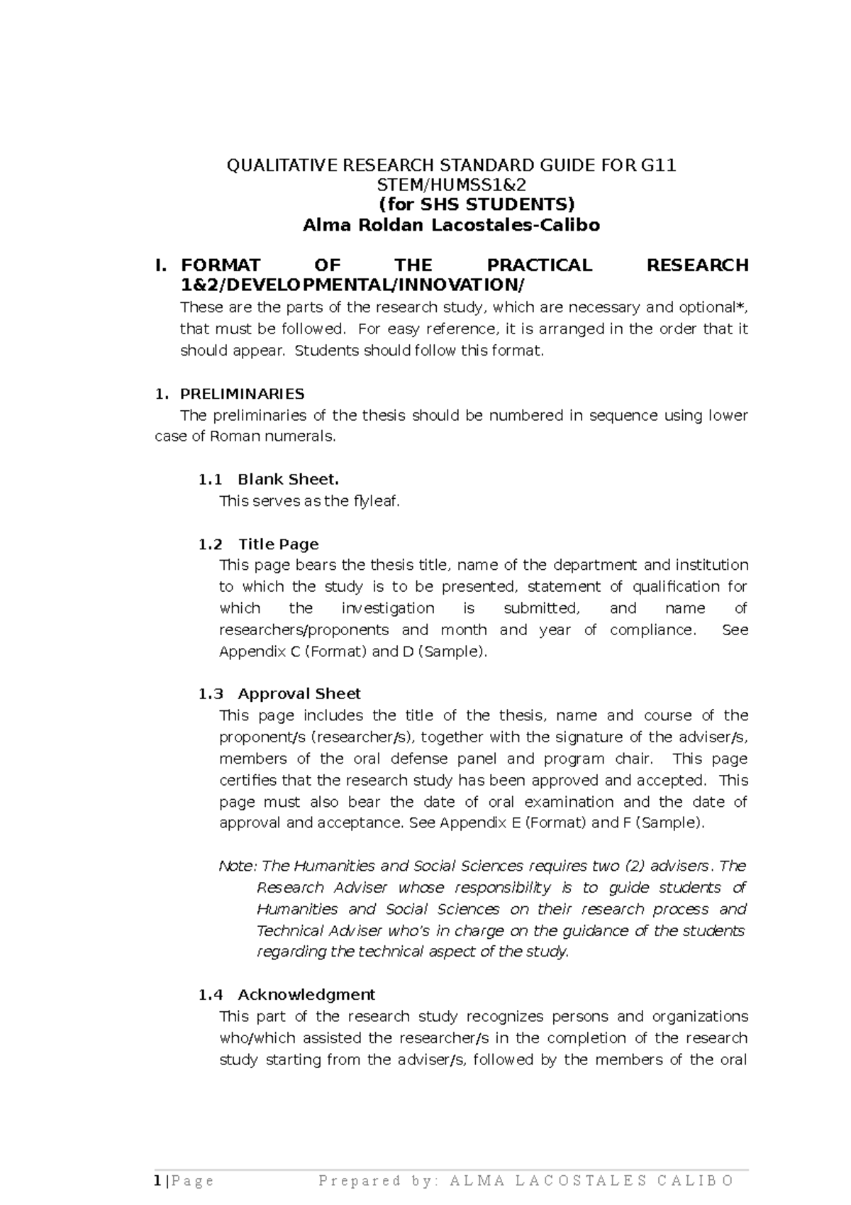 Research Standard Guide FOR Quali Qunati Deleopmental Innovative Calibo ...