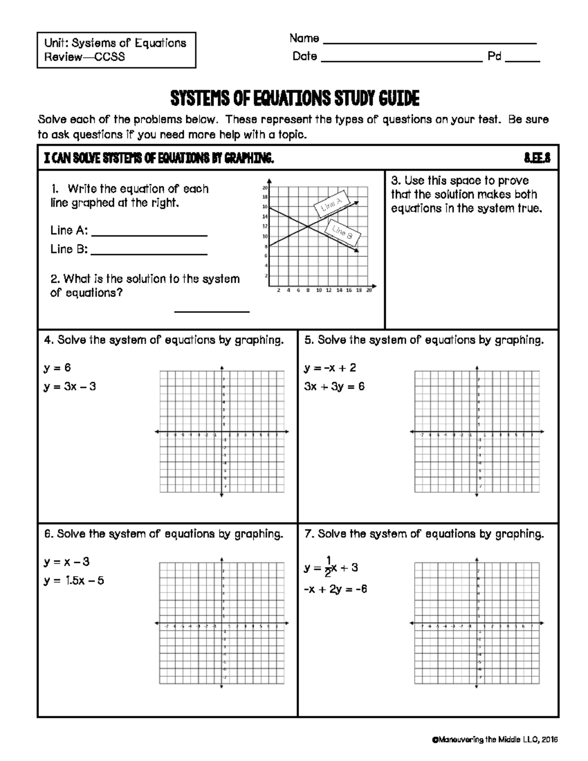 Study Guide - Systems of Equations - Studocu