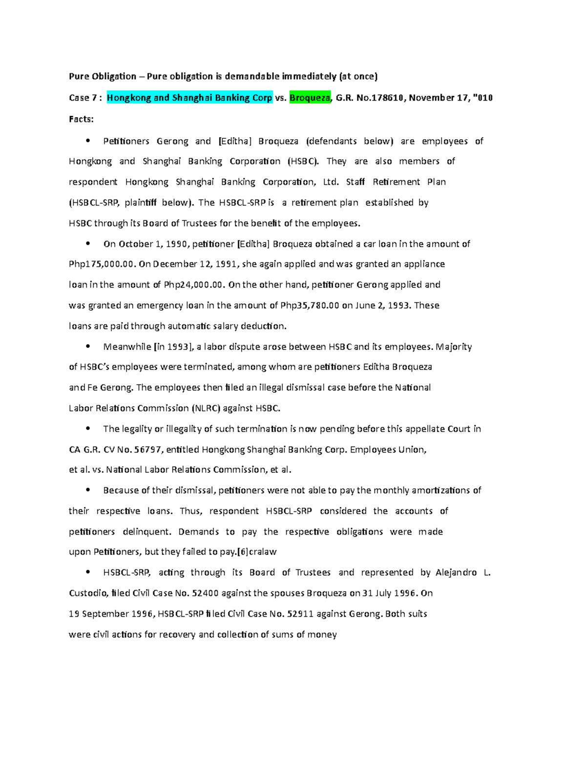 CASE Digest 7 13 - la lang - Pure Obligation – Pure obligation is ...