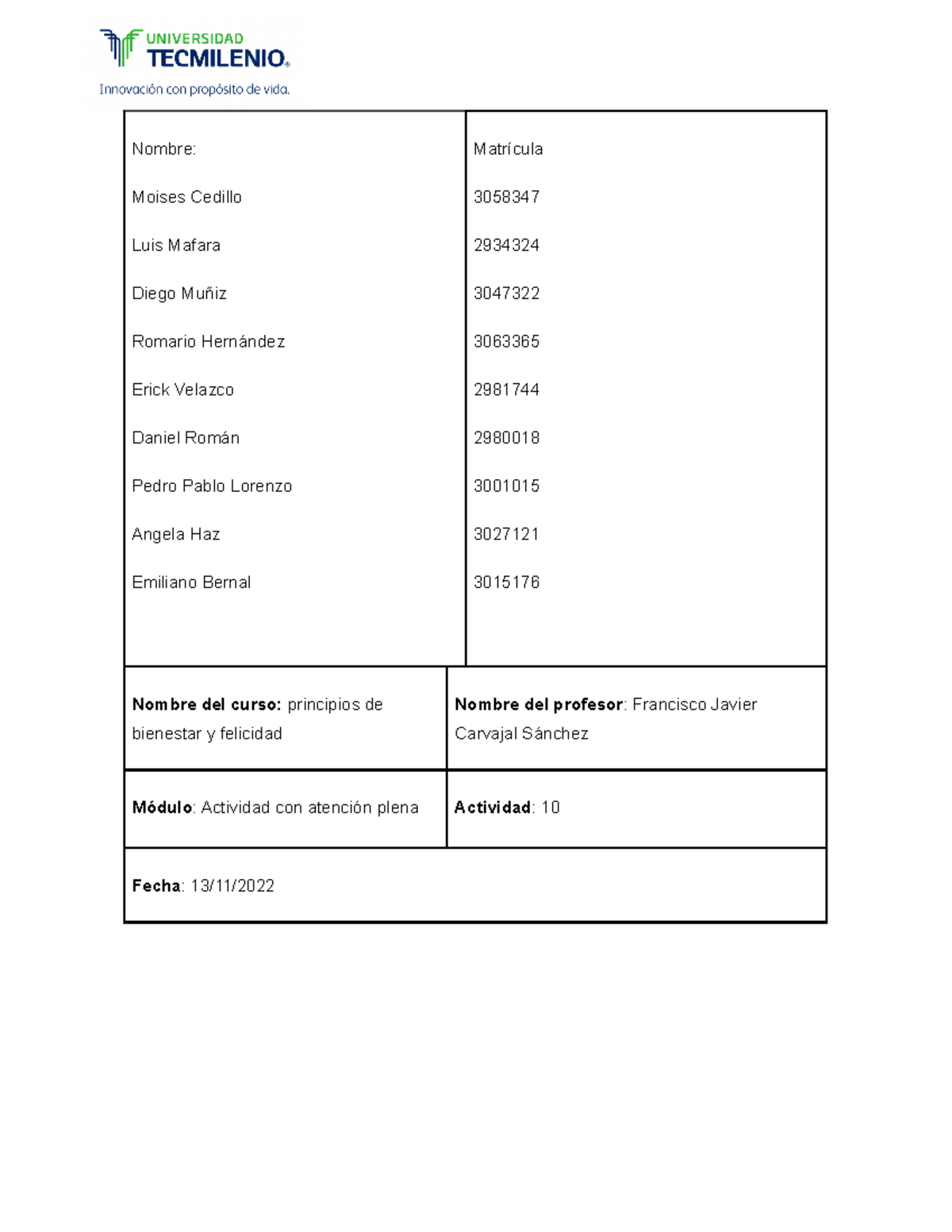 Actividad 10 - Nombre: Moises Cedillo Luis Mafara Diego Muñiz Romario ...