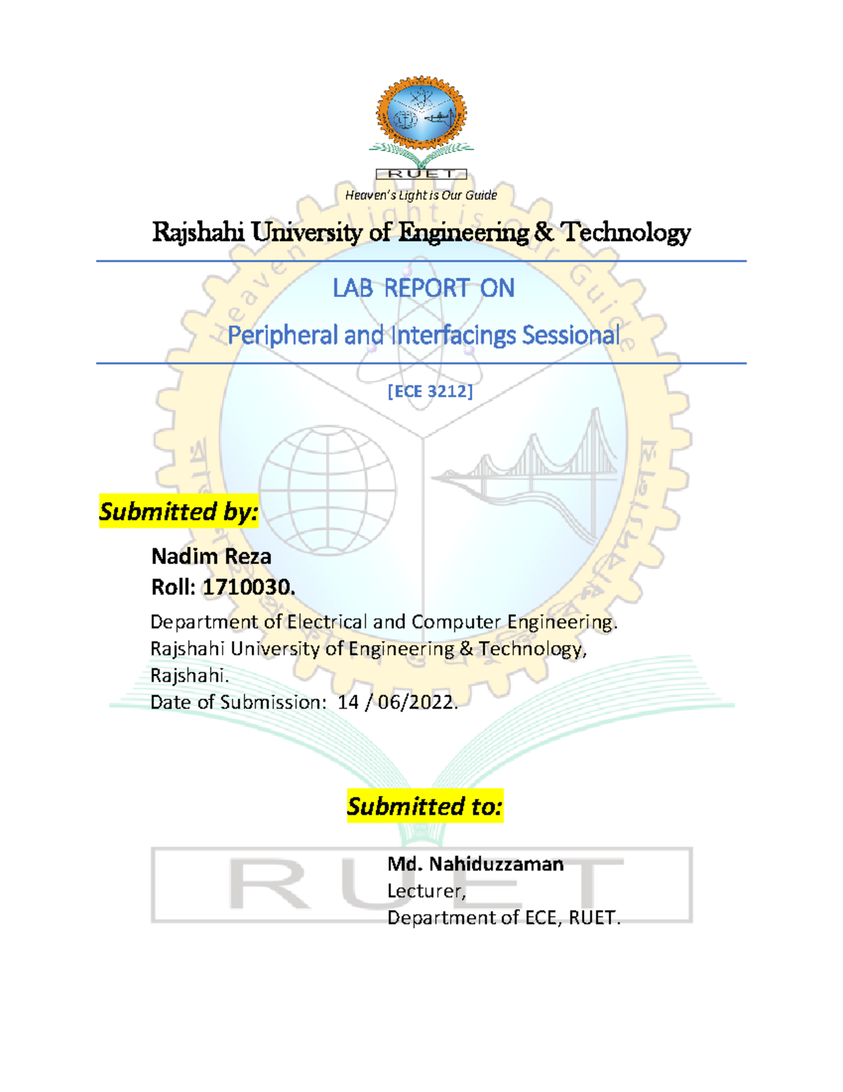 Peripheral-lab-2 - It's a lab report. - Heaven’s Light is Our Guide ...
