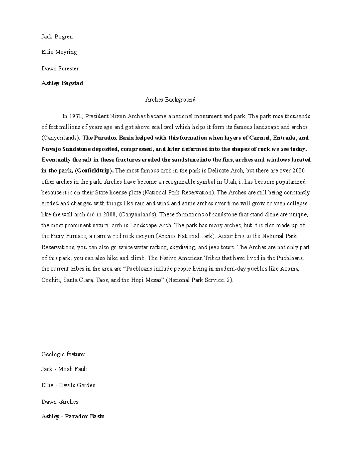 Arches pt. 2.docx - Part of the final project for the class and earned ...