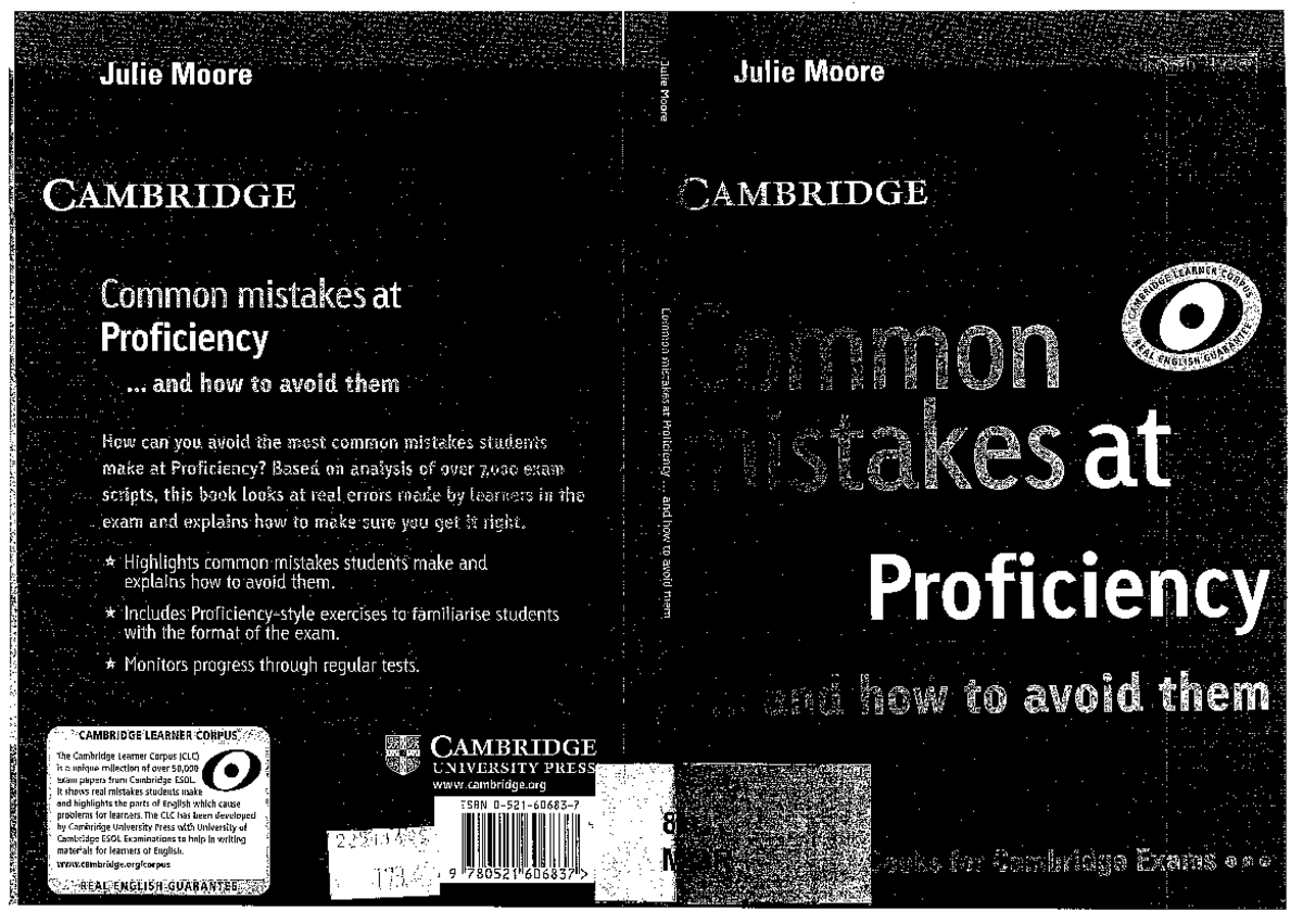 Common Mistakes AT Proficiency - Cambridge - English - Studocu