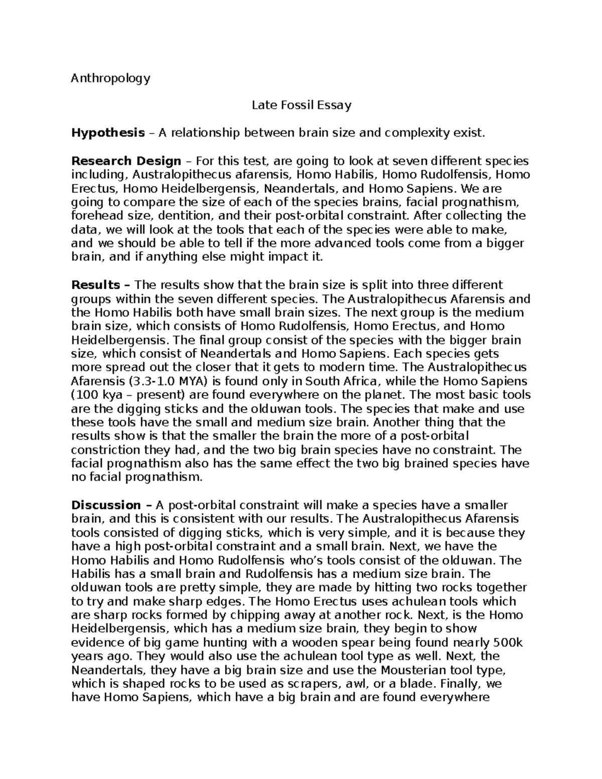 Anthro late fossils - /dsafasdfasdfasfasfasf - Anthropology Late Fossil ...