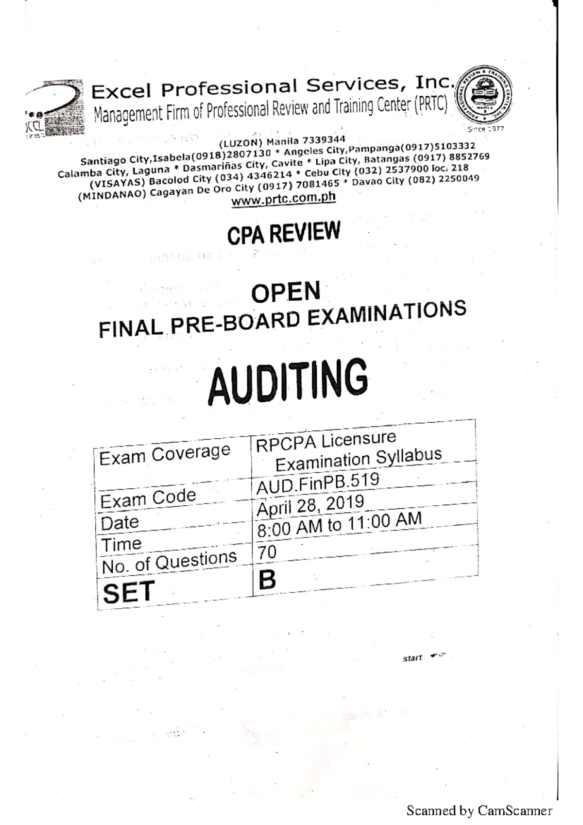 Auditing prob and theory - Accountancy - Studocu