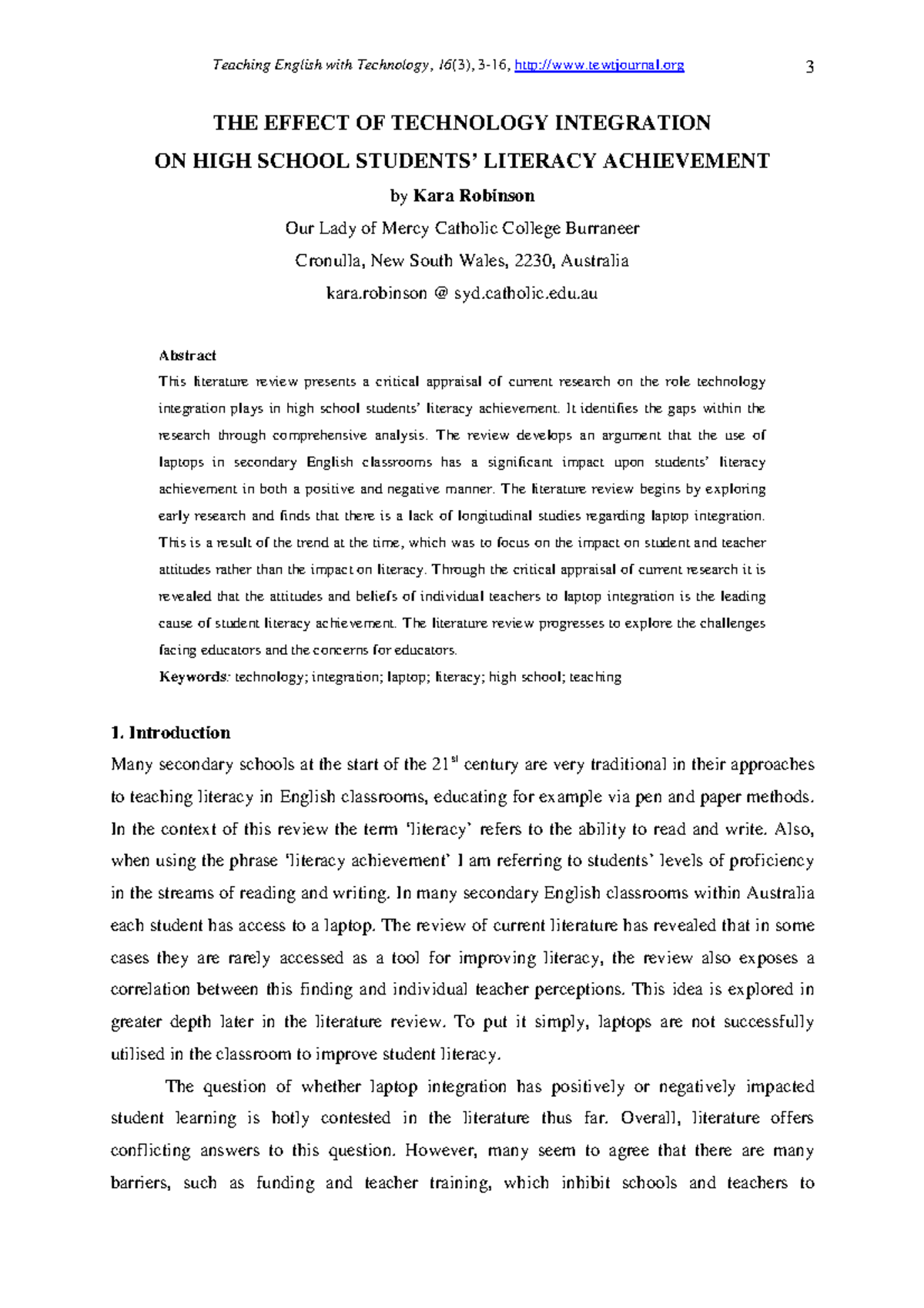 EJ1135683 - yun na yun - THE EFFECT OF TECHNOLOGY INTEGRATION ON HIGH ...