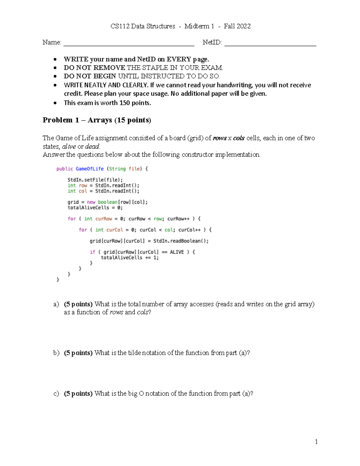 F22 - Fall 2022 test - Name ...