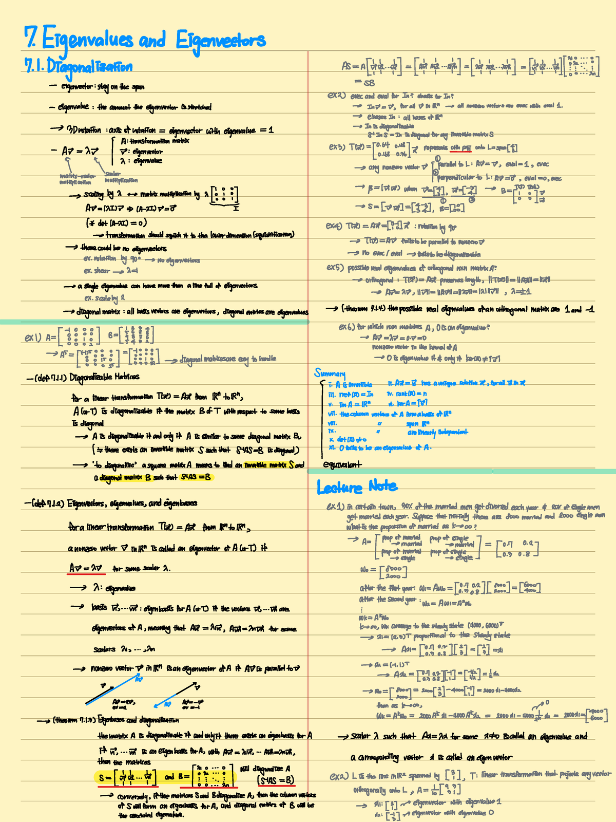 Linear Algebra Ch7 quiz prep - AS.110.201. - Studocu