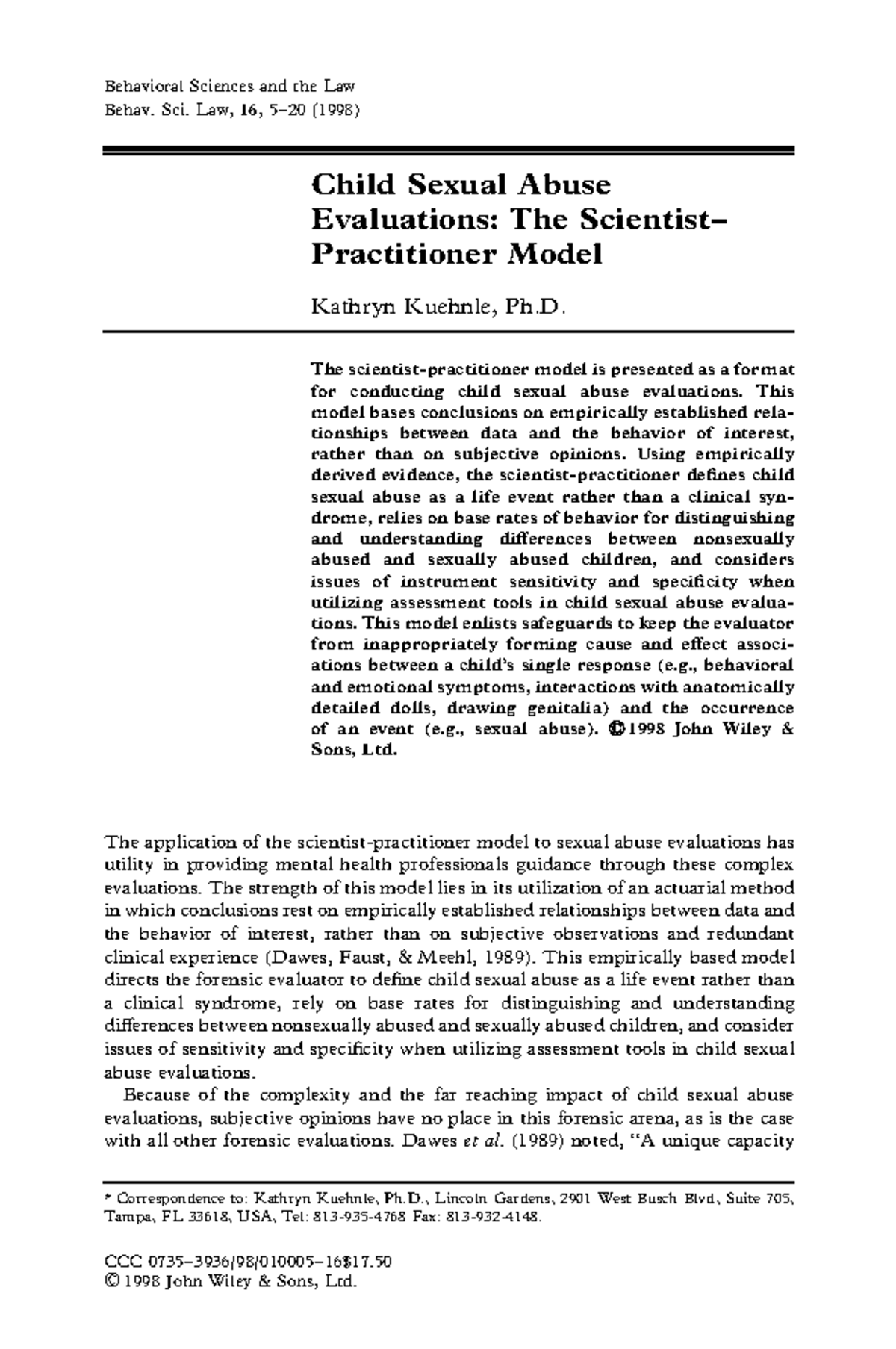 Muñeco anat - Child Sexual Abuse Evaluations: The Scientist± ...