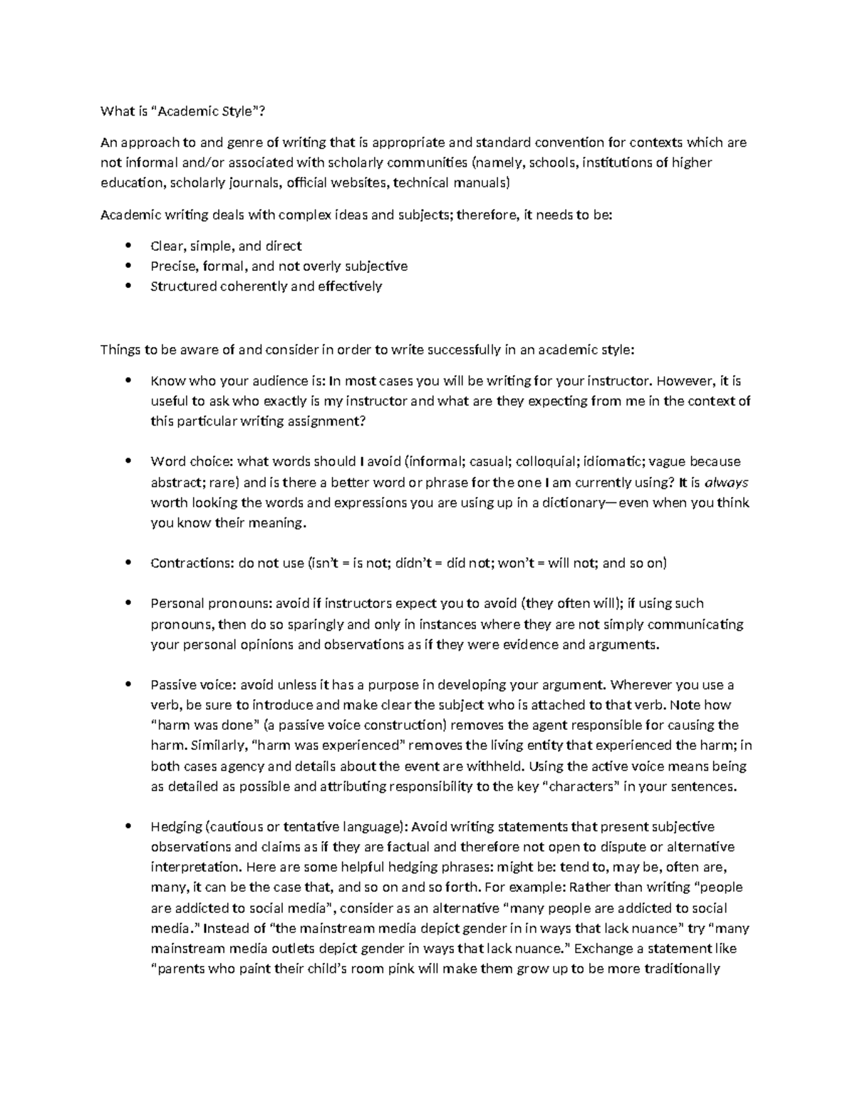 Guidelines+for+Academic+Writing - What is “Academic Style”? An approach ...