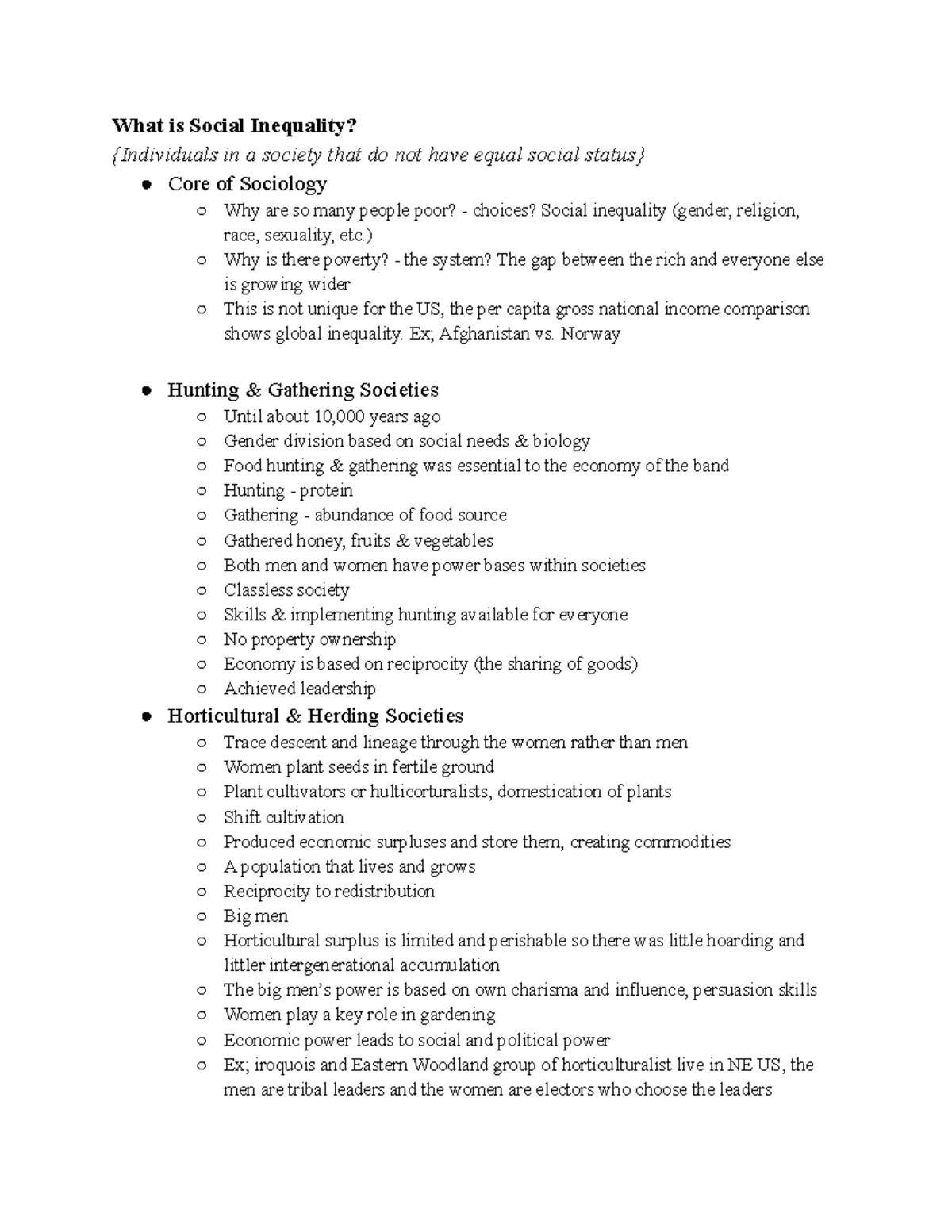 Social Inequality (SOCY250) - SOCY 250 - Studocu