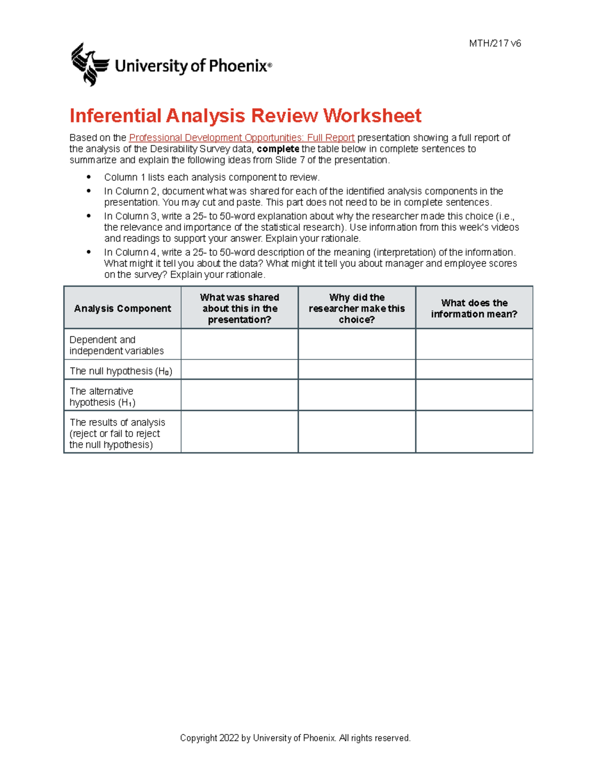 Mth217 V6 Wk4 Inferential Analysis Review Worksheet Mth217 V Inferential Analysis Review 