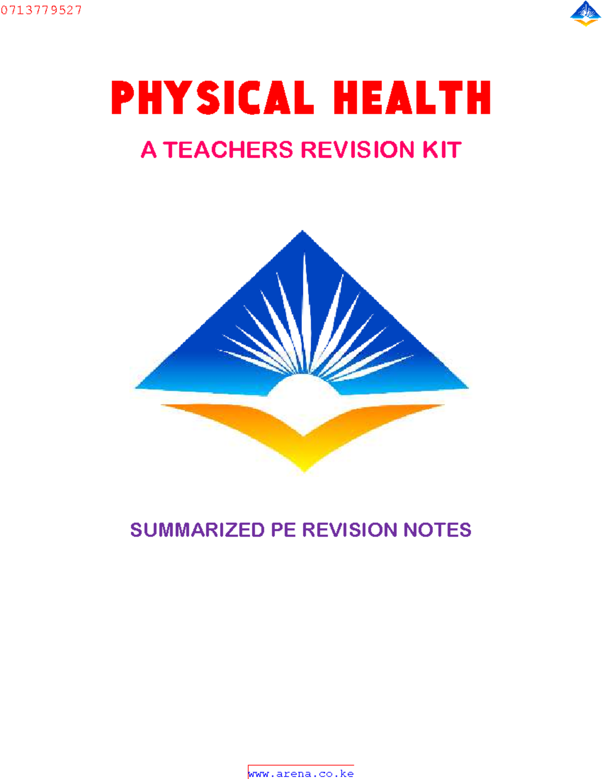 PE Revision KIT - notes - PHYSICAL HEALTH A TEACHERS REVISION KIT ...