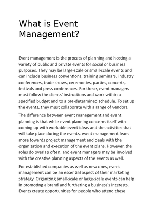 Practice paper of event Management - Multiple Choice Questions Q1 ...