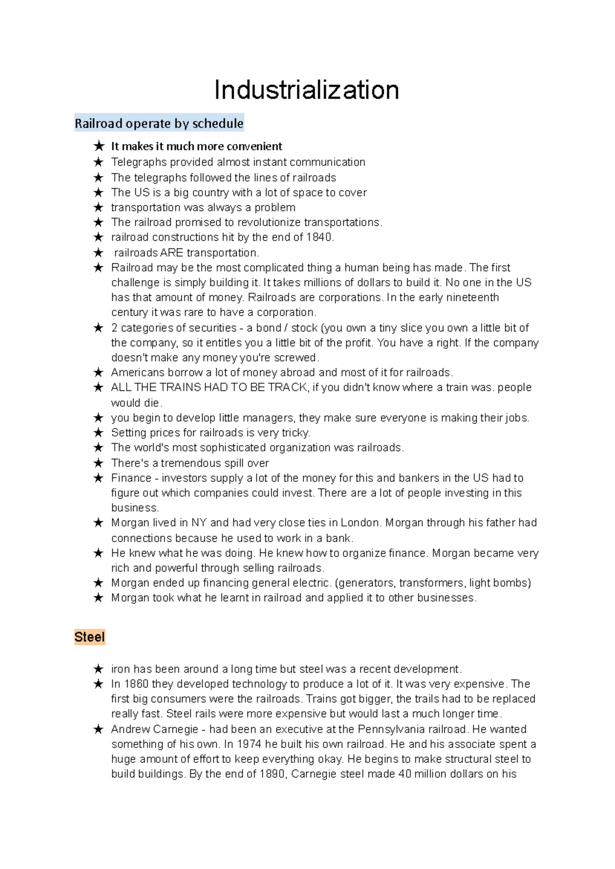 Industrialization - Industrialization Railroad operate by schedule ★ It ...