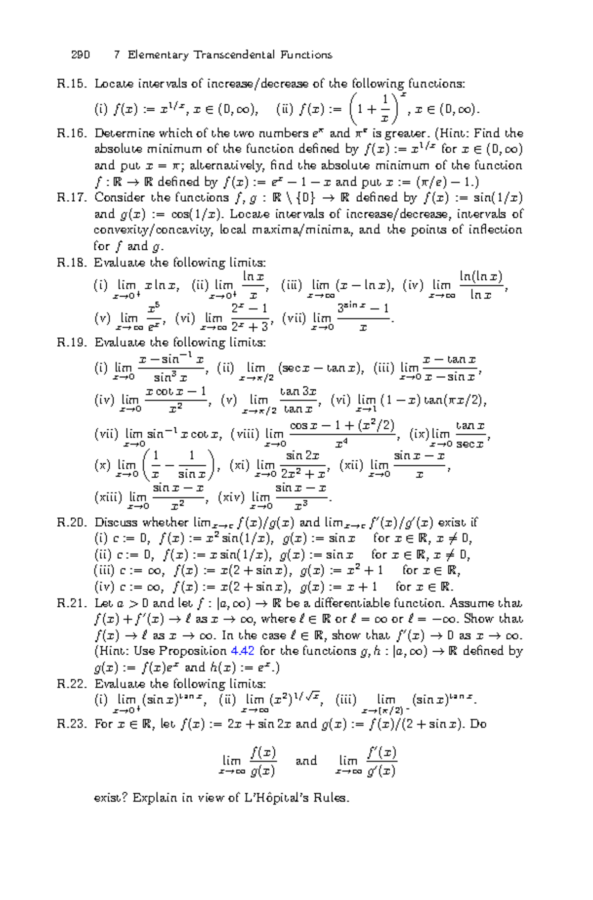 Solutions 3 - 290 7 Elementary Transcendental Functions R. Locate ...