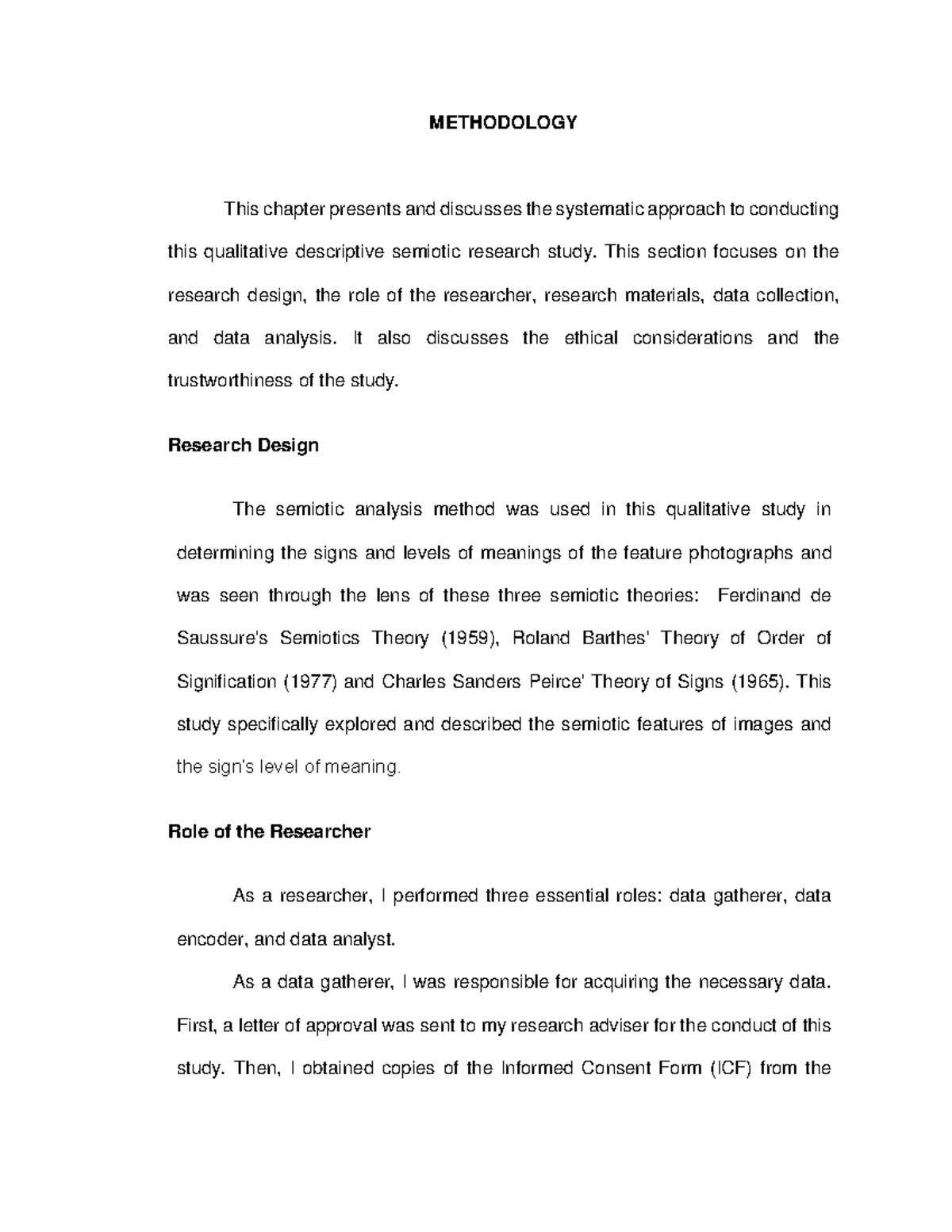 4 - checklist for FS - METHODOLOGY This chapter presents and discusses ...