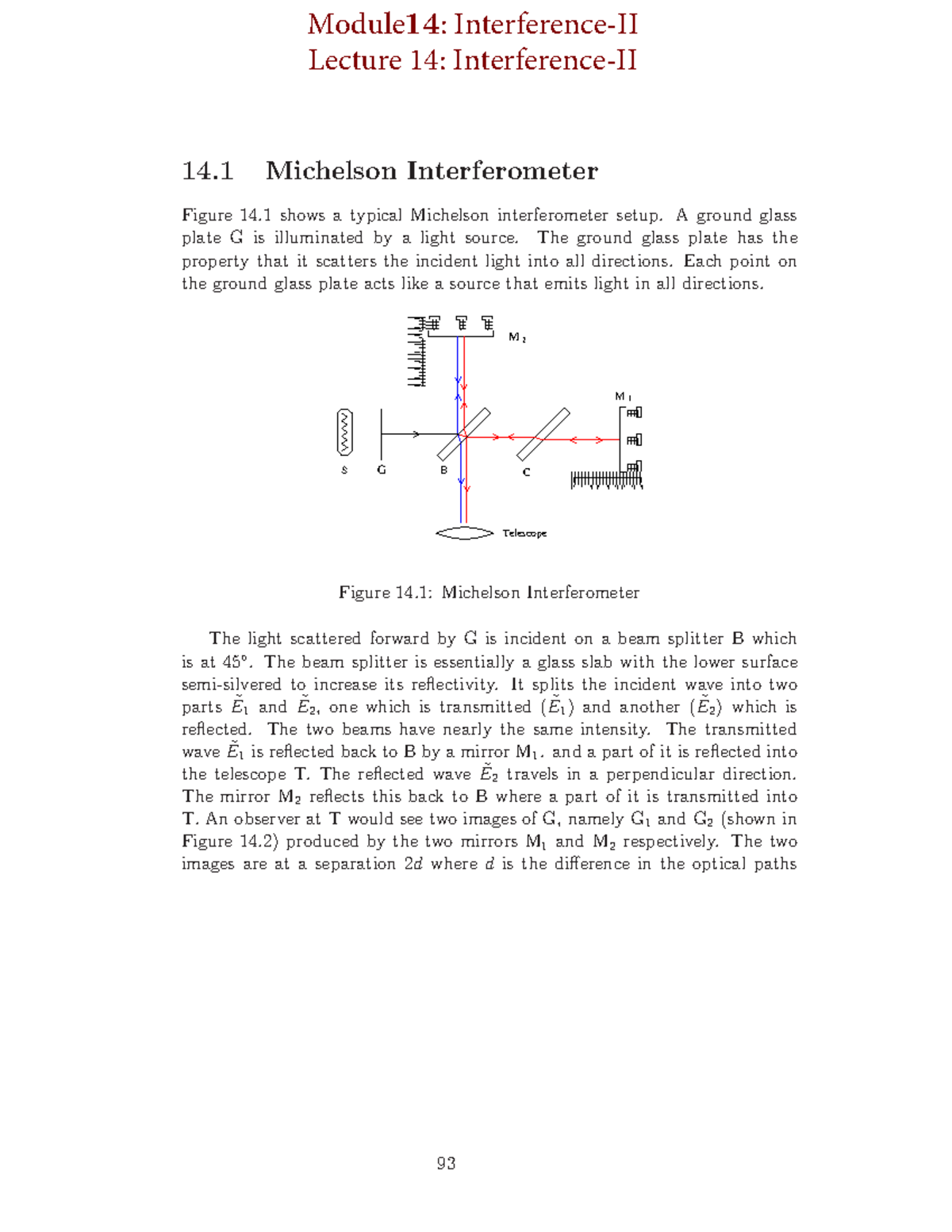 Lec-14 - Oscillation and Wave - Module 14 : Interference-II Lecture 14 ...