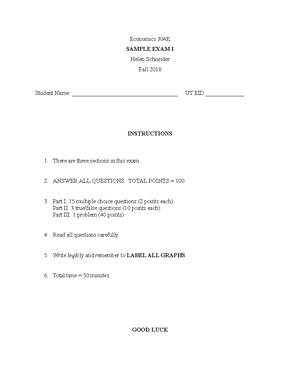 Chapter 8 Sample Exam Questions and Answers - Chapter 8 INFLATION Questions and Answers What is ...