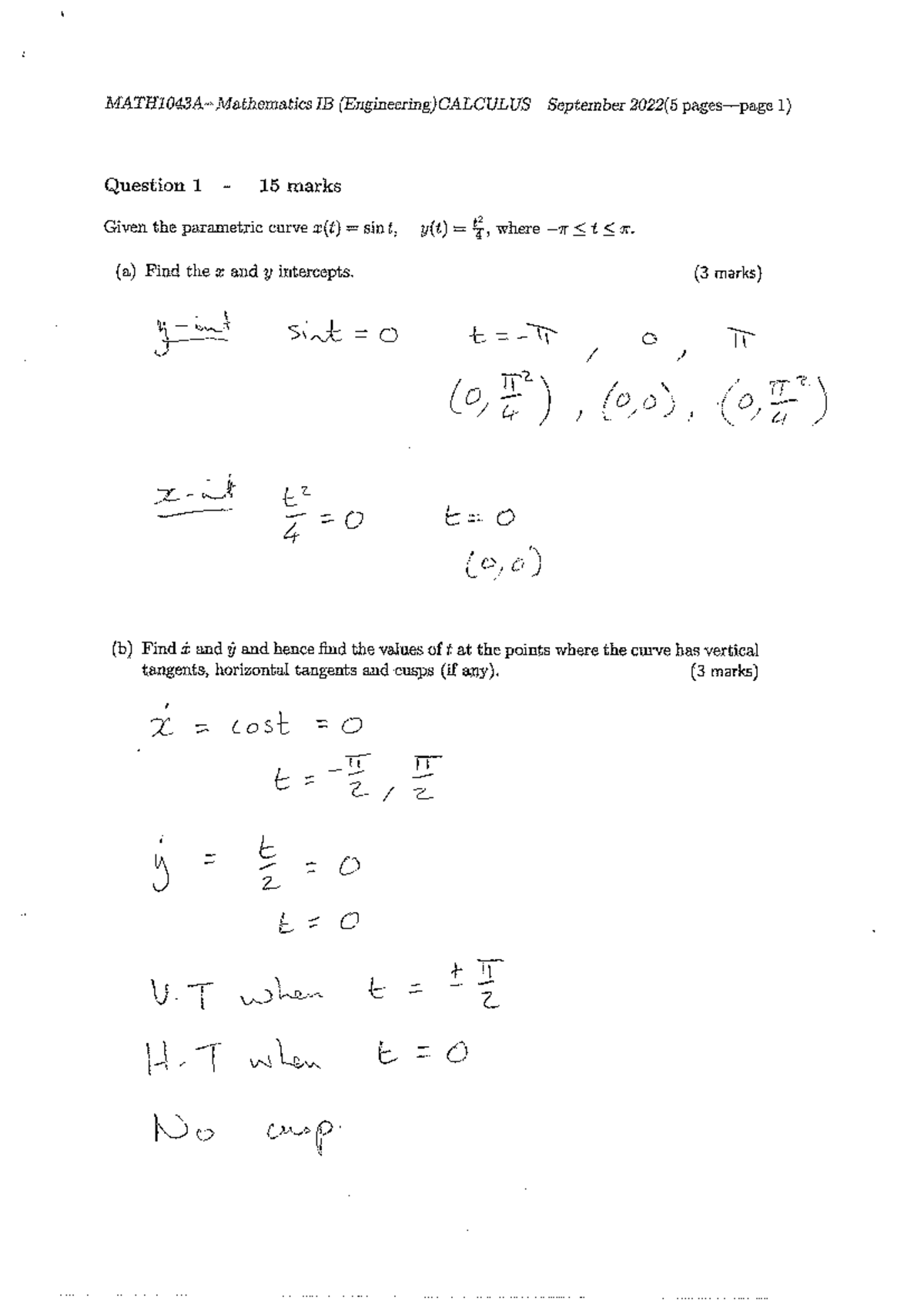 Calc sept 2022 memo - block 3 test and solutions - mis Mathematics IB ...