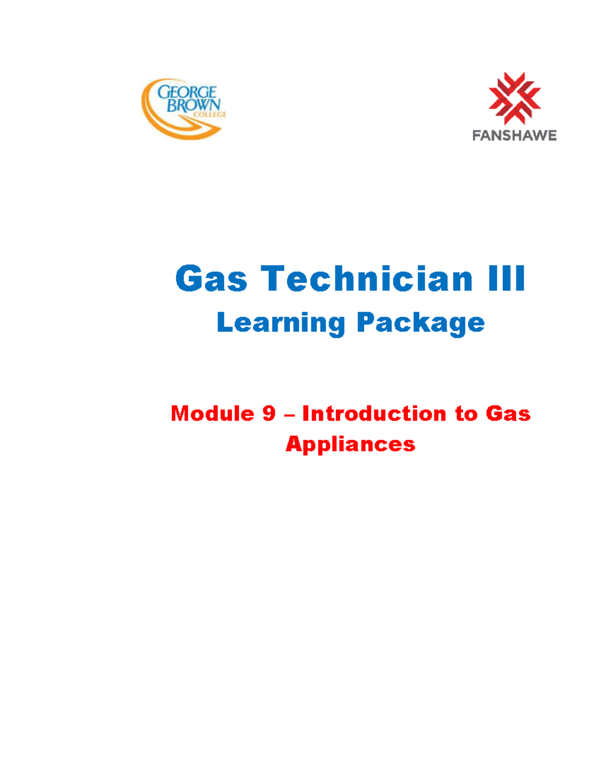 HVAC Module 9 - Gas Technician III Learning Package Module 9 ...