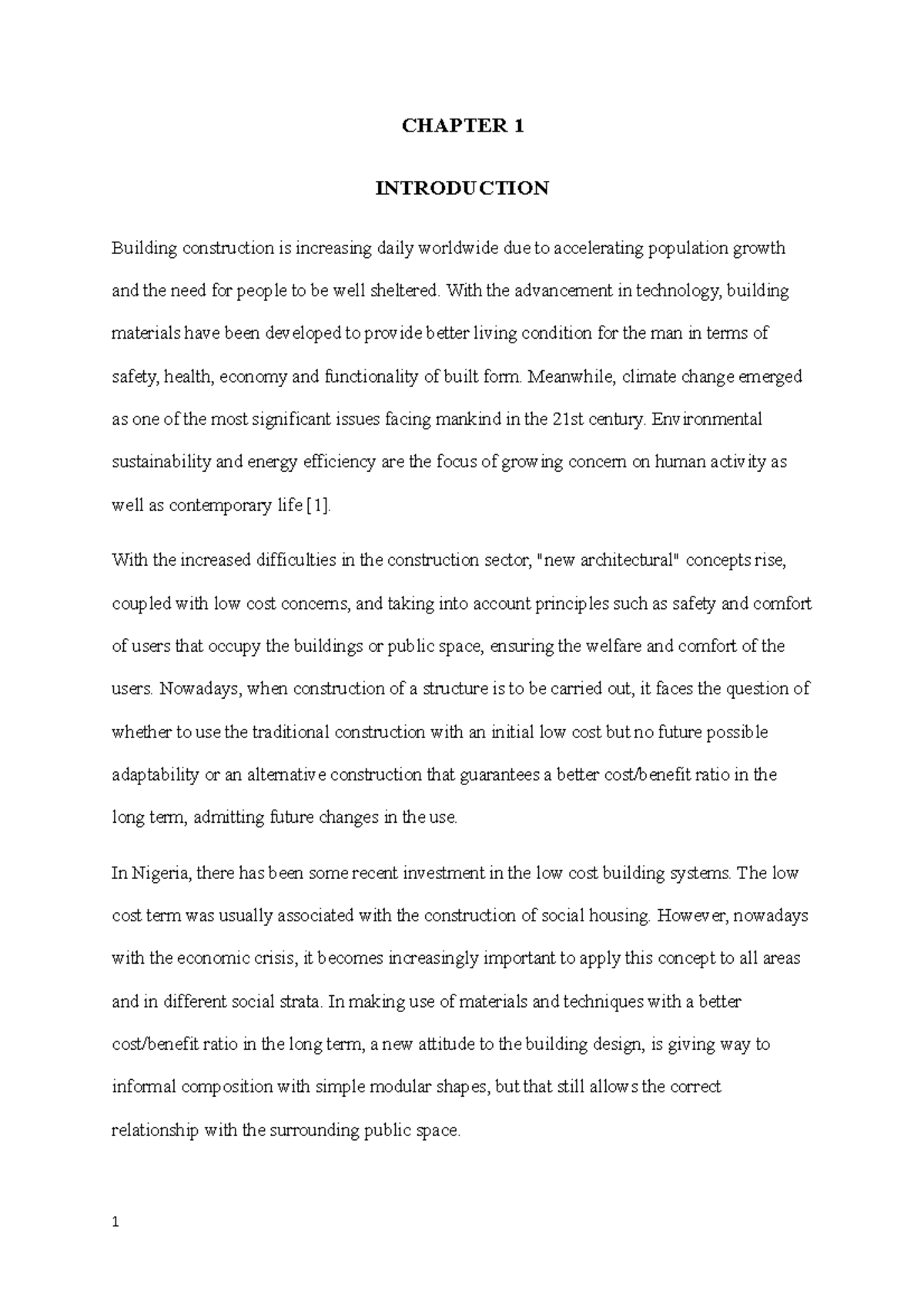 Final year bachelor of engineering degree project - CHAPTER 1 ...