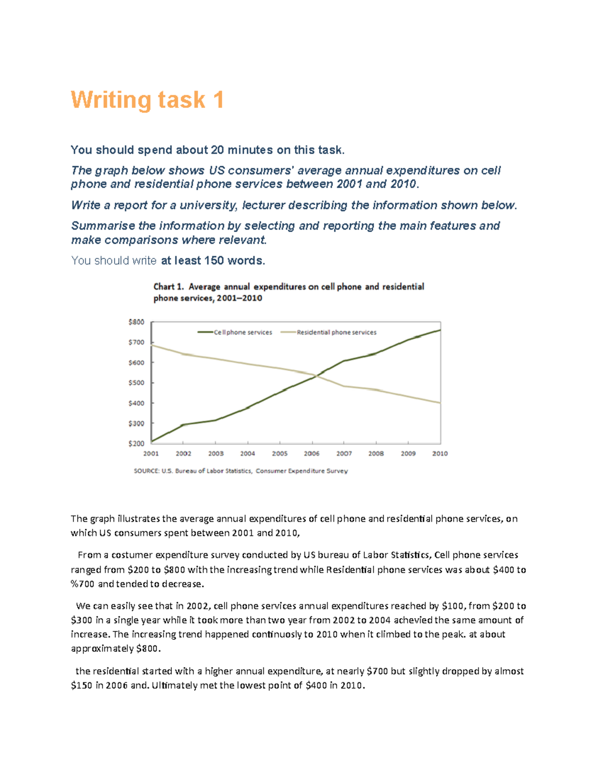 Writing task 1(anglias) - Writing task 1 You should spend about 20 ...