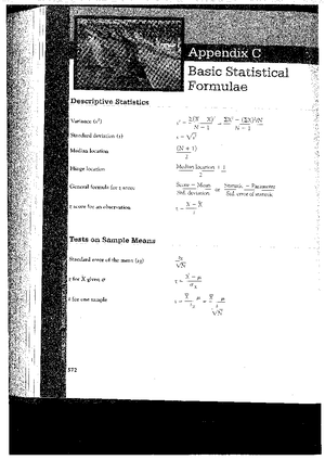 Statistical table (for F-test or Anova) - STATISTICAL TABLES Cumulative ...