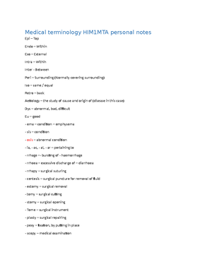 Med Term Ch 13 - Chapter 13!!! - MEDICAL TERMINOLOGY - Chapter 13 ...
