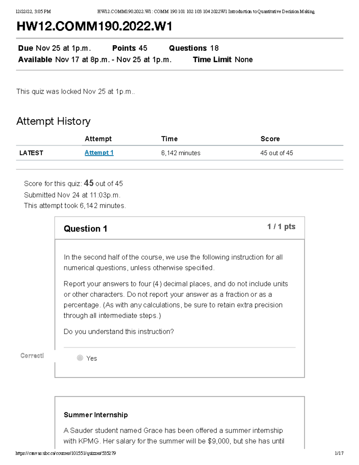 HW12.COMM190.2022.W1 COMM 190 101 102 103 104 2022W1 Introduction to ...