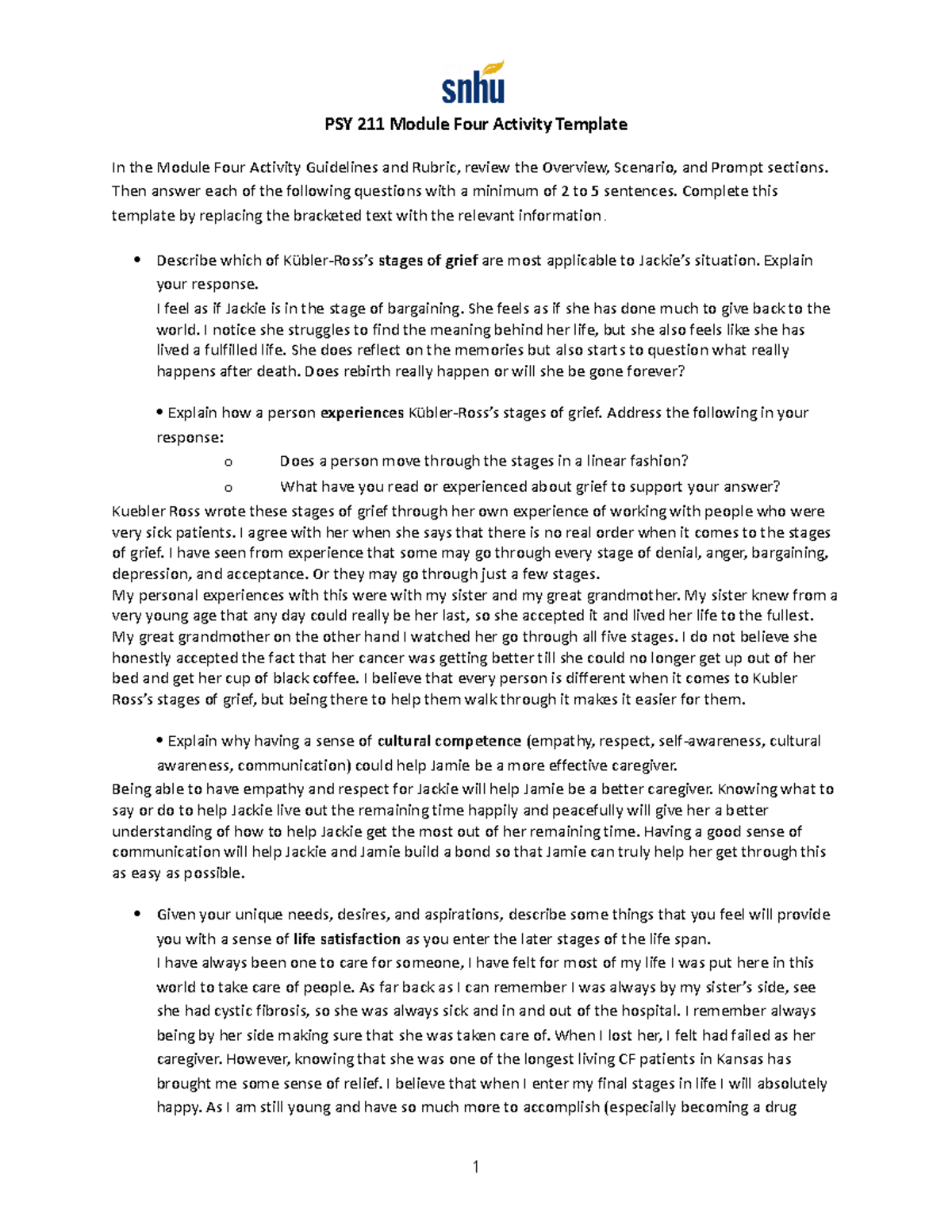 PSY 211 Module Four Activity Template (1) wk 4 - PSY 211 Module Four ...