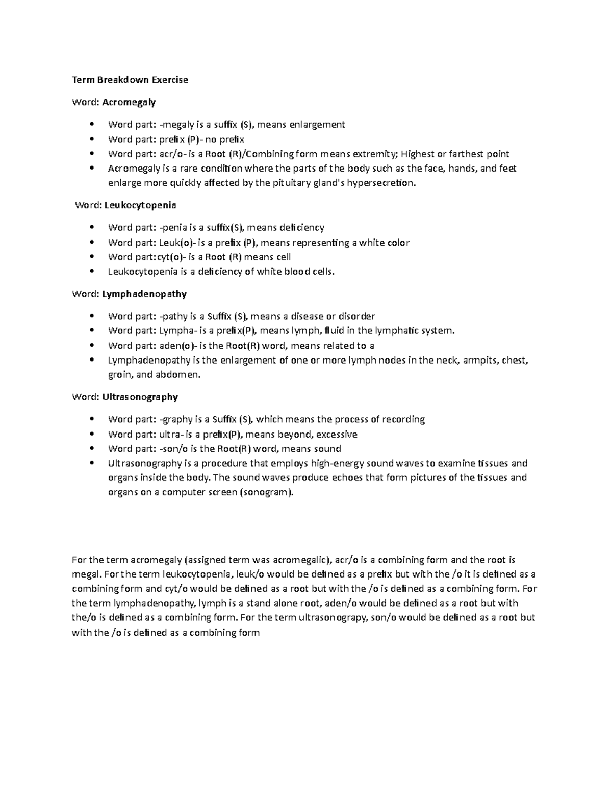 Term Breakdown Exercise Words - Term Breakdown Exercise Word ...