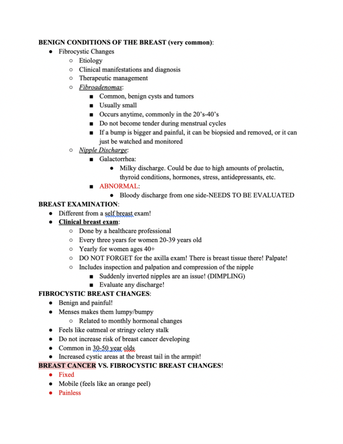 Reproductive system conditions notes page 1 - NURS 326 - Studocu