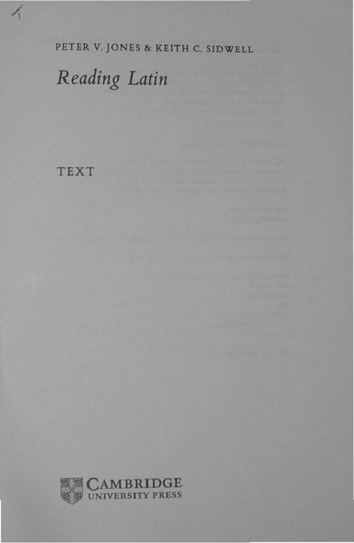 11 Reading Latin Text - fff - PETER V. JONES 3( KEITH C. SIDWELL ...