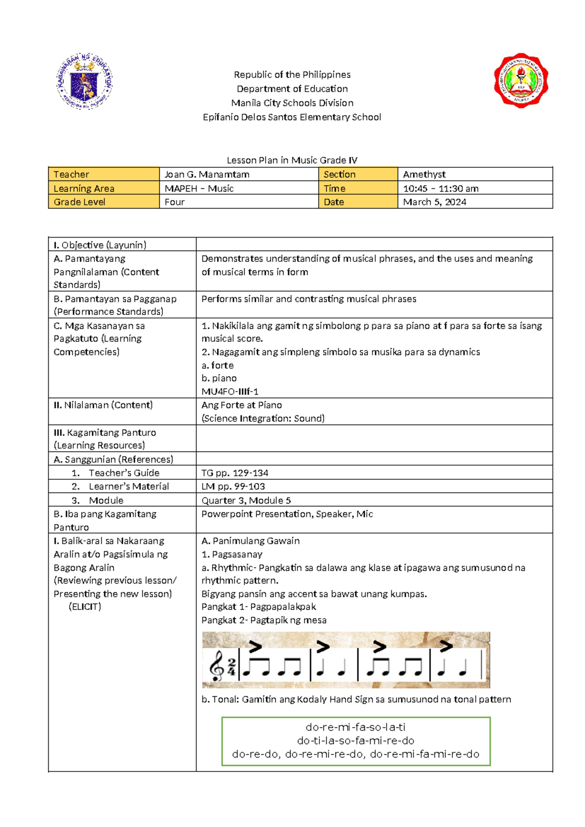 CO3 LP 3RD Quarter - Lesson Plan - Republic of the Philippines ...