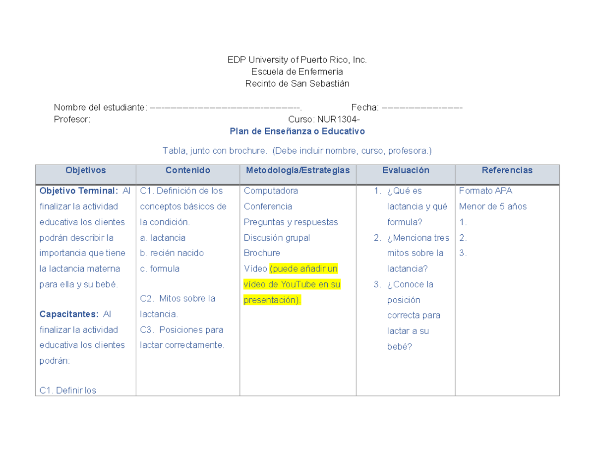 2. Magda ejemplo de plan educativo - EDP University of Puerto Rico, Inc ...