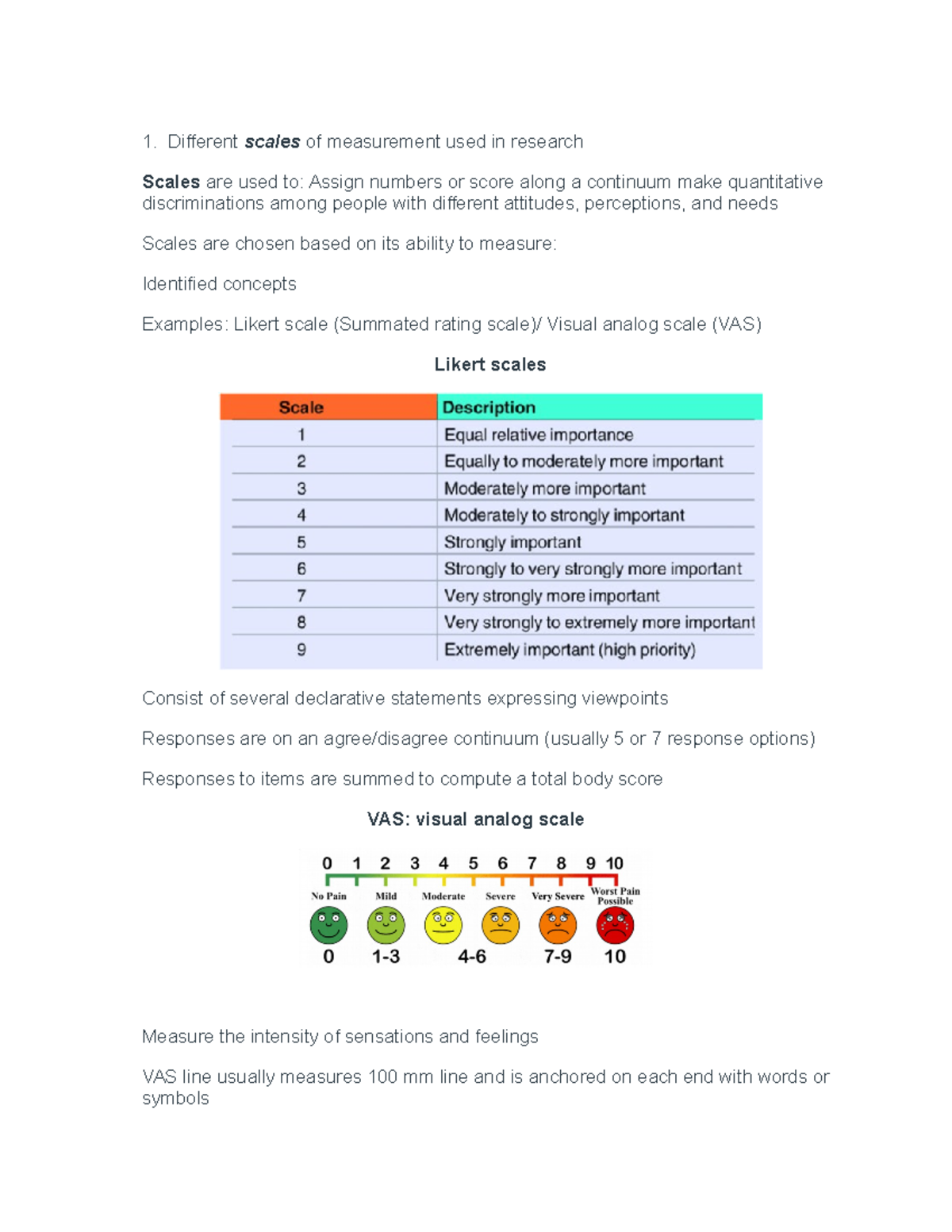 Nursing Research Study Guide - Different scales of measurement used in ...