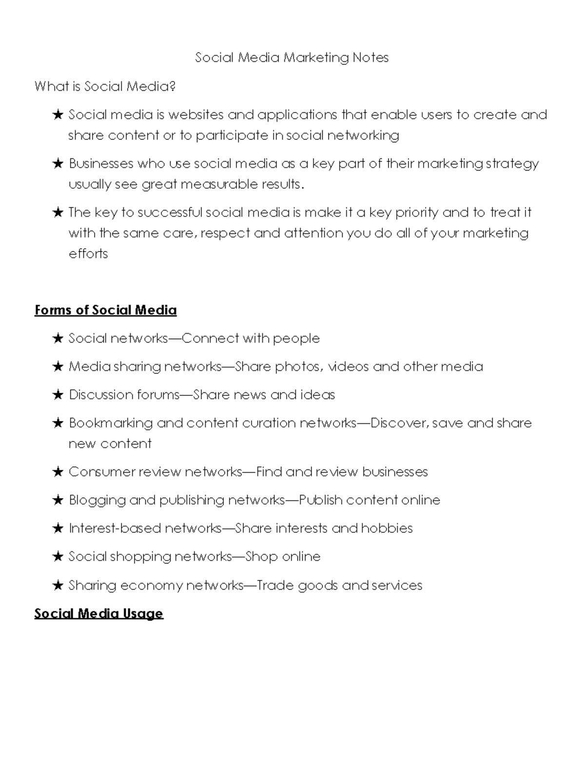 1.0 Social Media Marketing Note - Social Media Marketing Notes What is ...