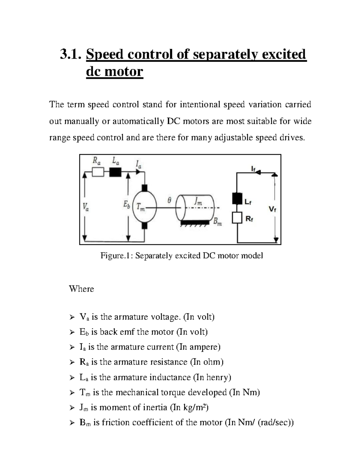 Speed control of separately excited dc motor - Numerical and Engineering Optimization Methods ...