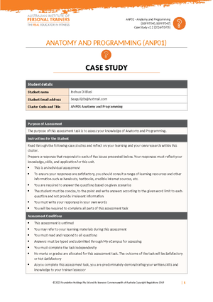 ANP01 - Case Study (FIT) - (SISFFIT040, SISFFIT047) Case Study v2 (2023 ...