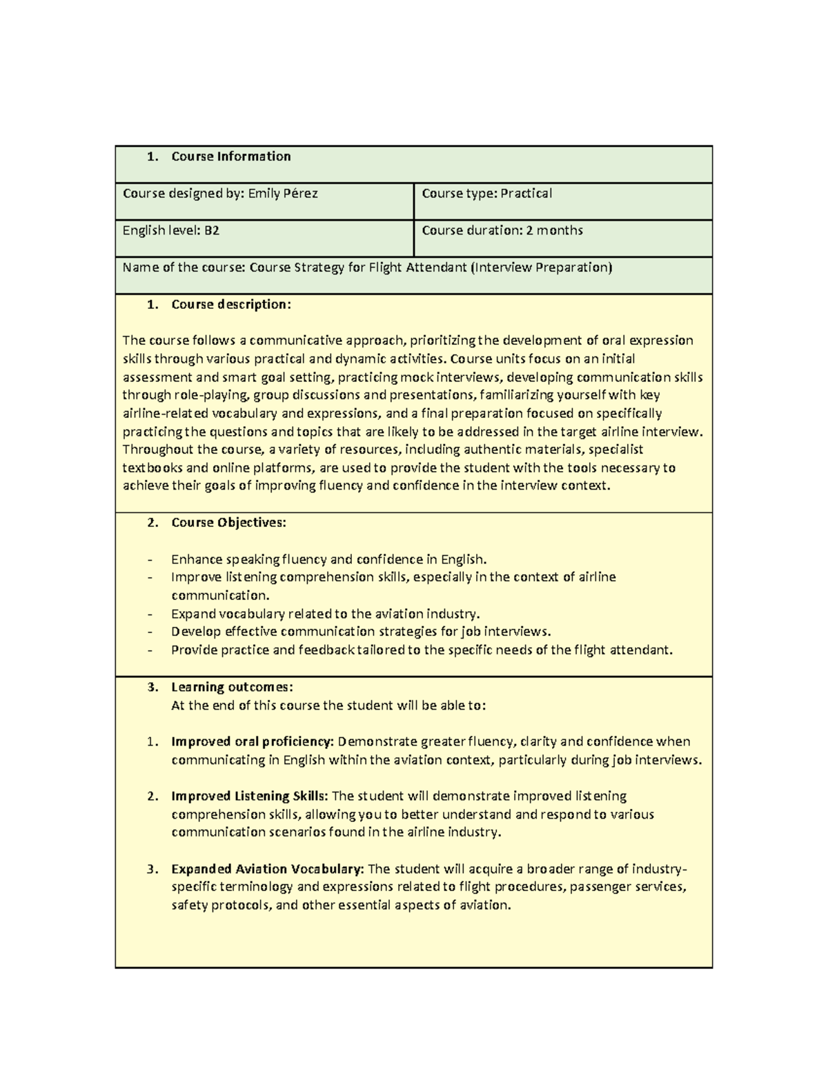 Syllabus designed ESP - Teaching english for specific purposes - Course ...