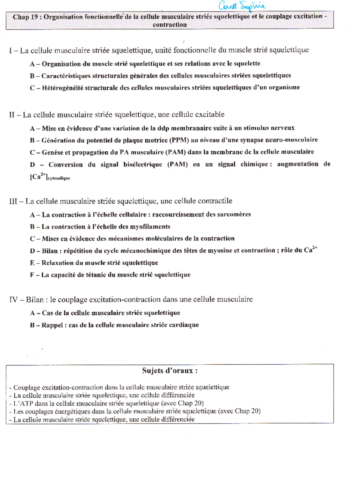 Cellule musculaire striée squelettique, S. Paradis - Chap L9 ...
