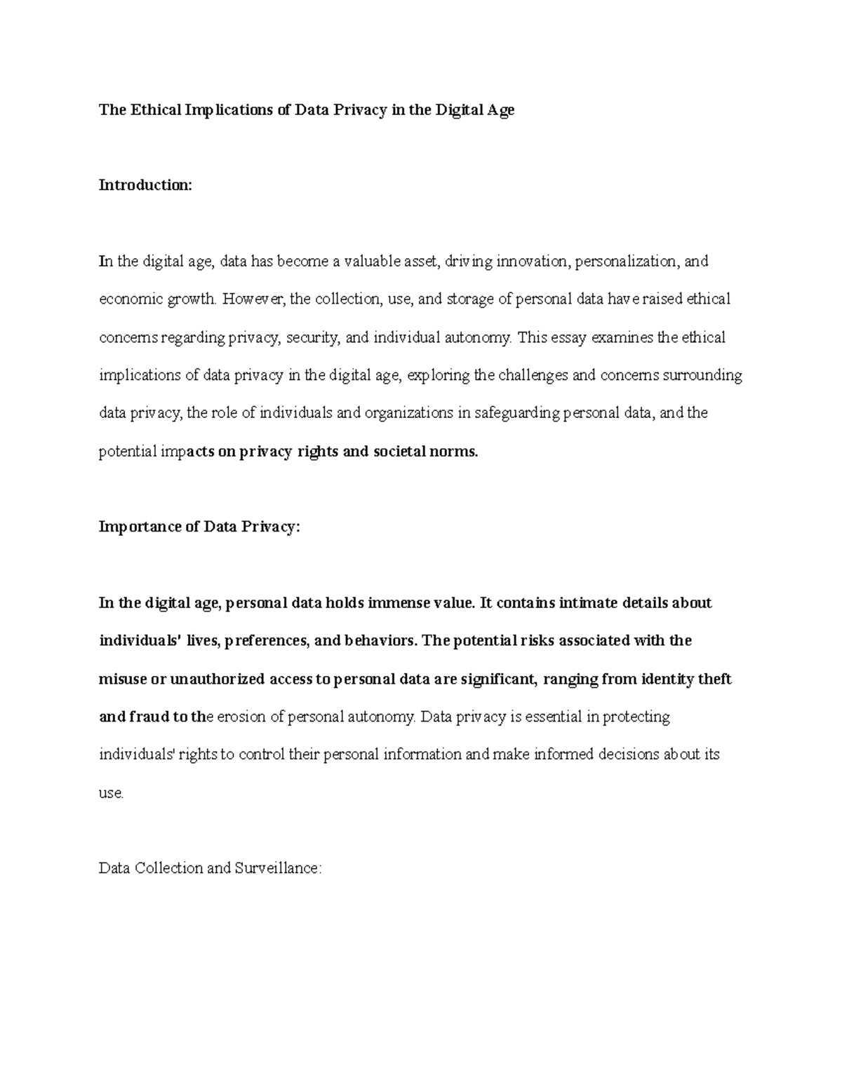 The Ethical Implications of Data Privacy in the Digital Age - The ...