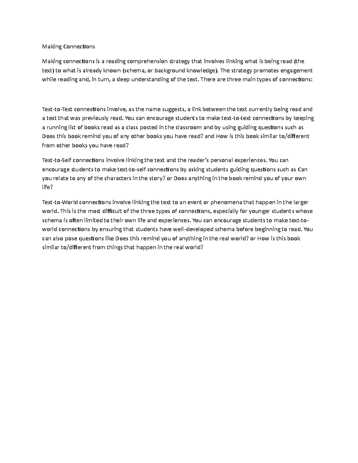 Making Connecti-WPS Office - Making Connections Making connections is a ...