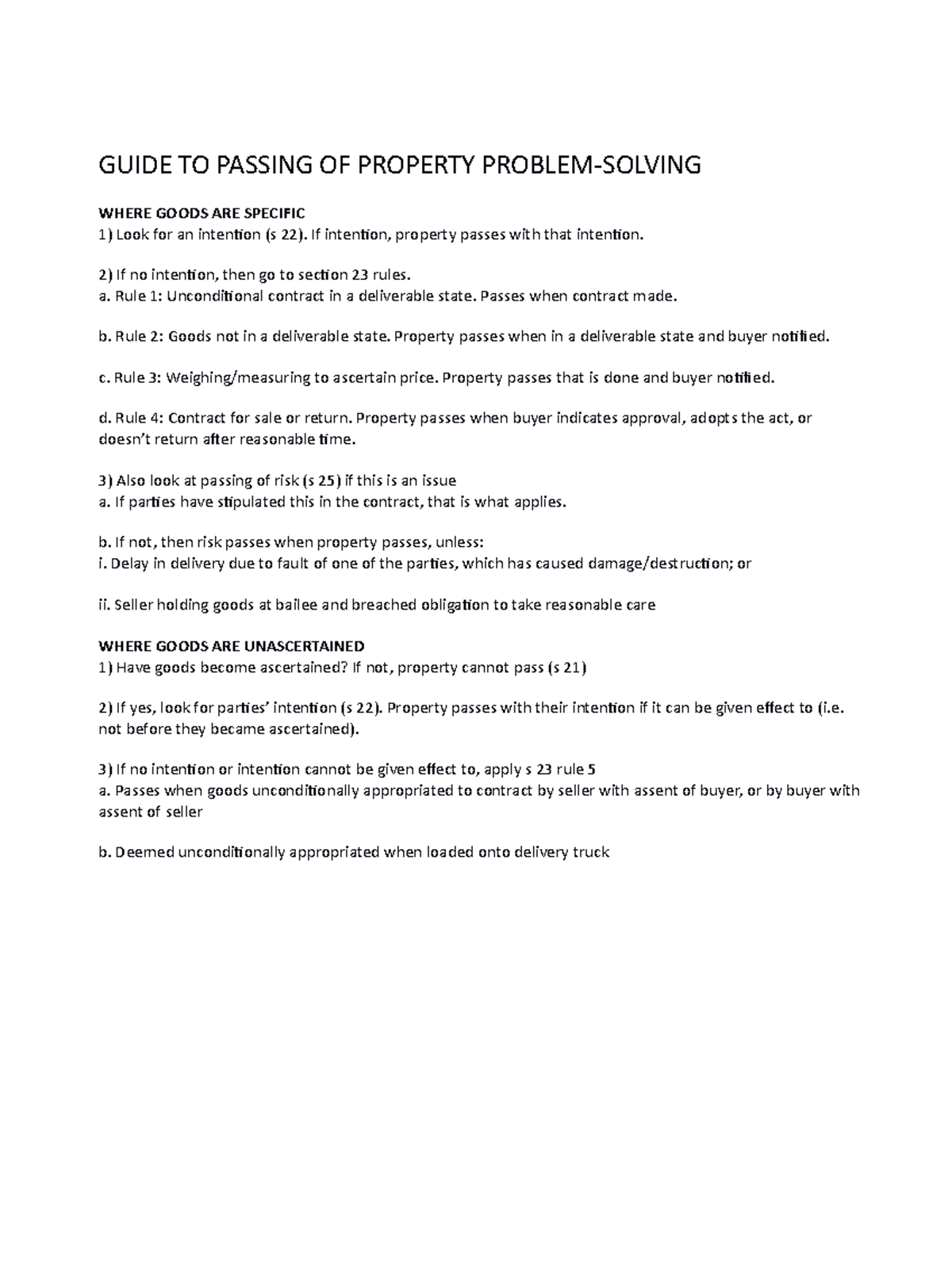 Session 3 part 2 Guide TO Passing OF Property Problem - GUIDE TO ...