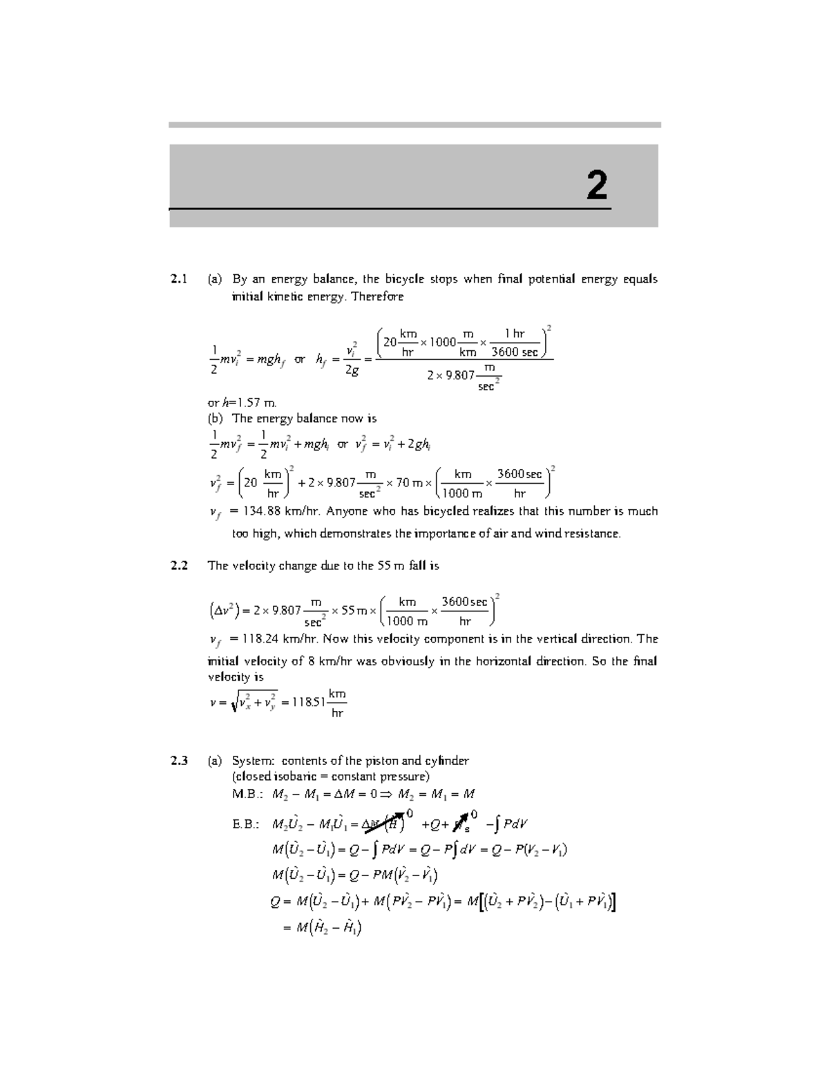 Ch02 - Anamaren - M H 0 Ws 0 M H 0 Ws 0 PdV 0 – Path 1: ; Path 2: (2) Q ...