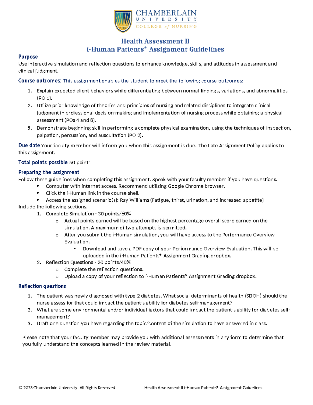 NR304 i Human Patients Assignment Guidelines NOV23 - i-Human Patients ...