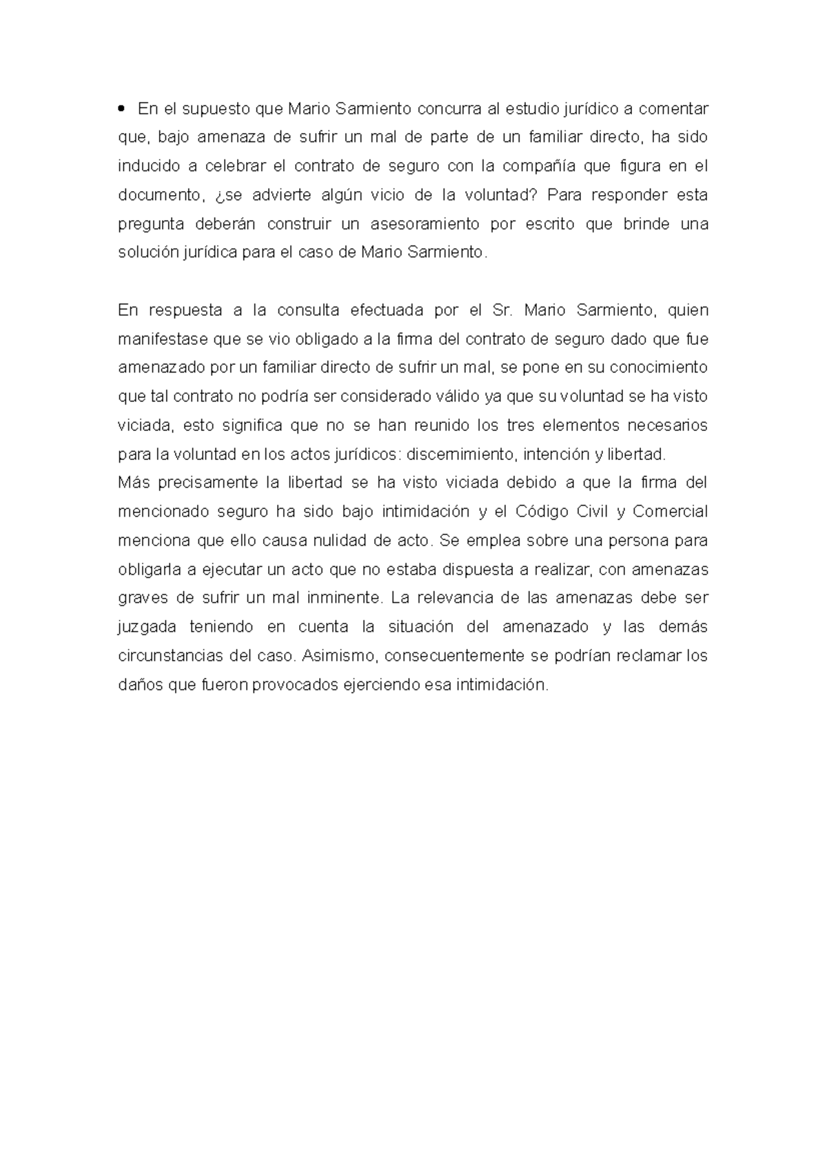 DER344 - BASES DEL DER.PRIVADO TP4 - En el supuesto que Mario Sarmiento ...