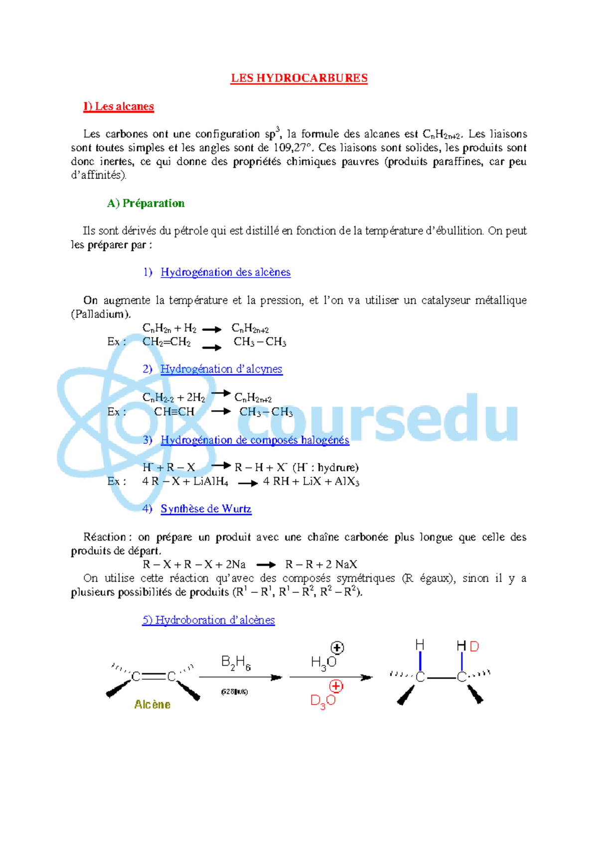 Cours hydrocarbures et fonctions monovalentes - LES HYDROCARBURES I ...